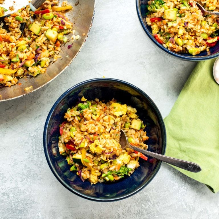 Vegetable Stir-Fried Rice Recipe [Vegetarian] — The Mom 100