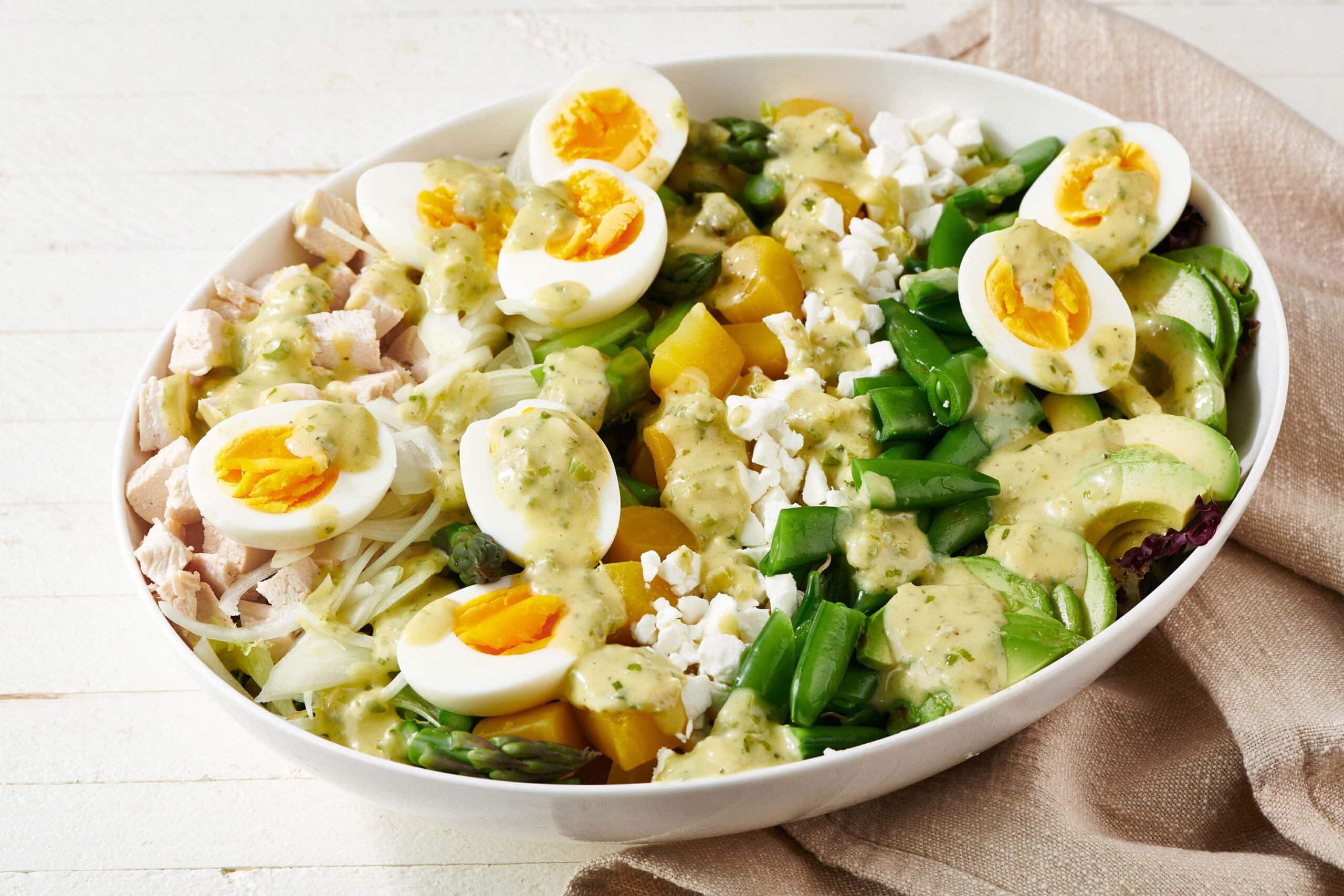 Spring Cobb Salad with Scallion Dressing Recipe — The Mom 100